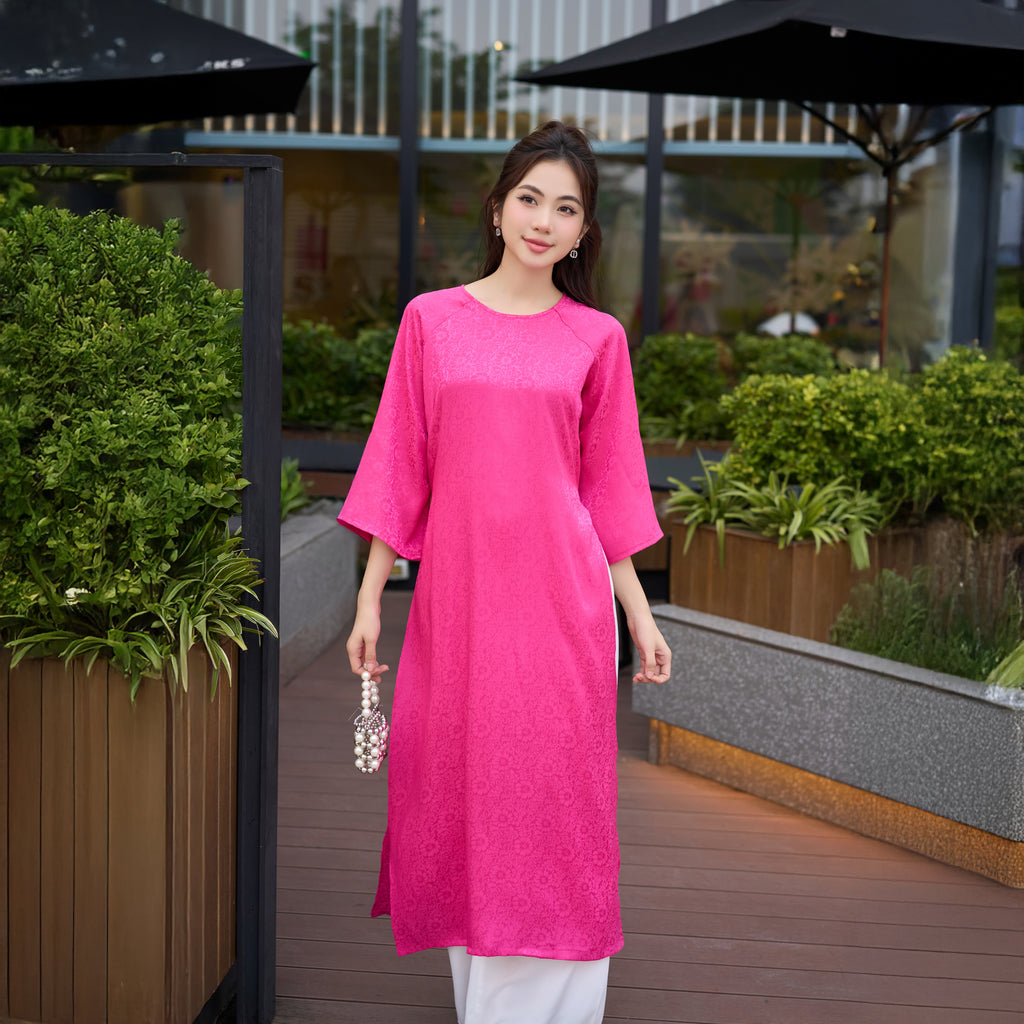 Modern Ao Dai Pink Color – Nature Queen